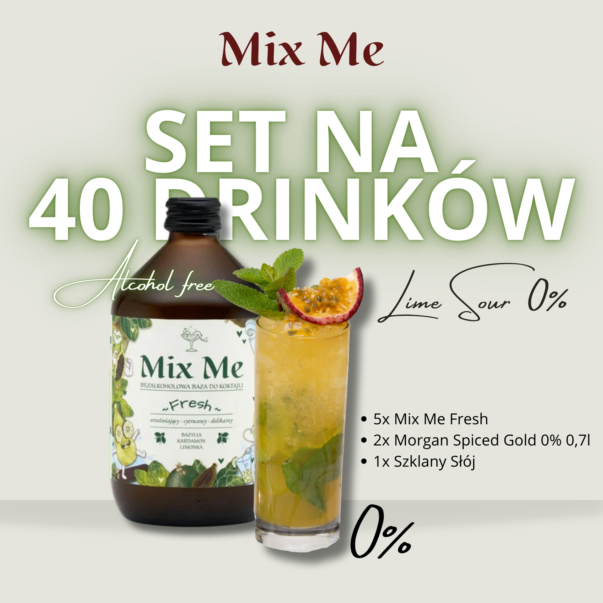 Mix Me in a Jar -Bezalkoholowy Lime Sour - Wodka na Wesela