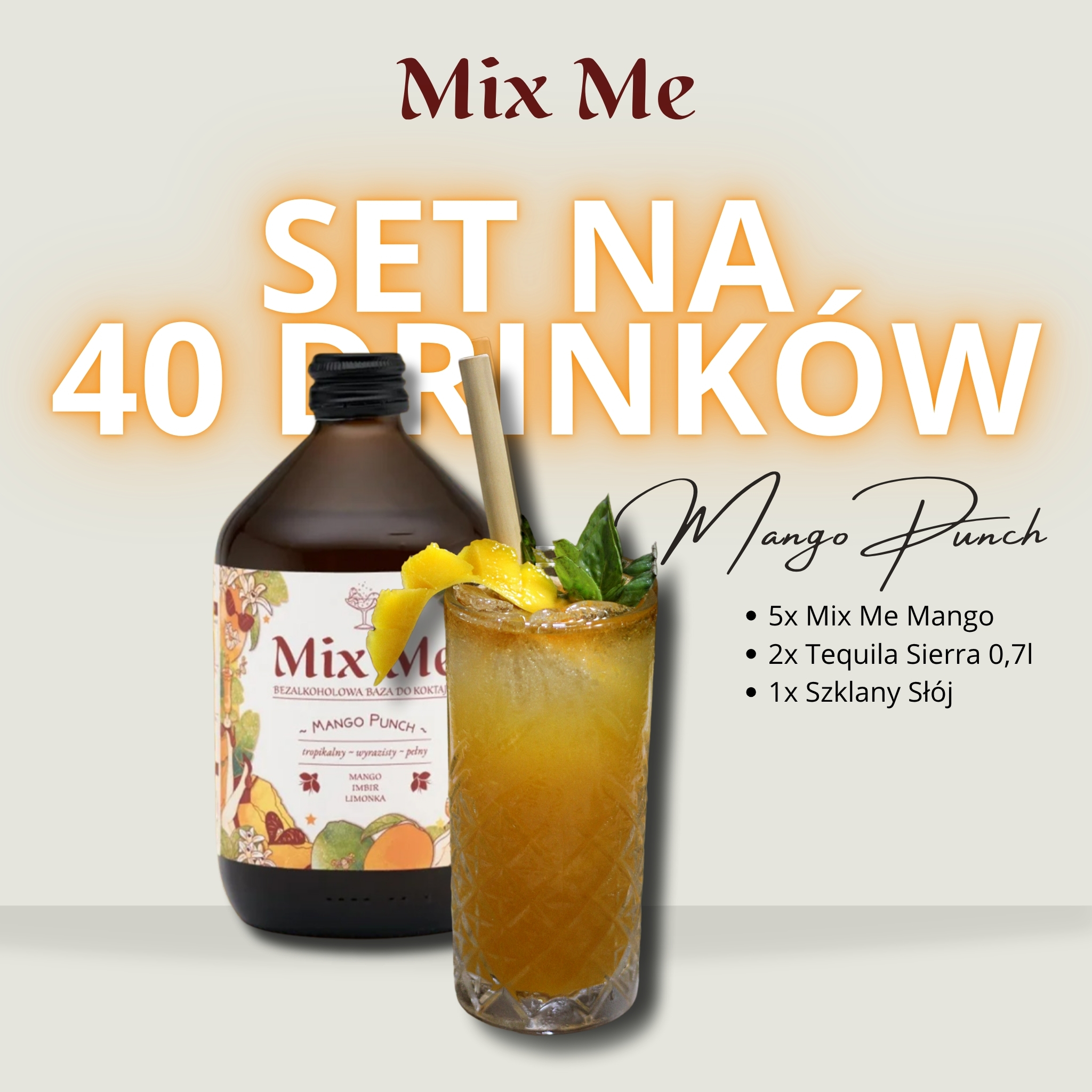 Mix me in a Jar -Mango Punch - Wodka na Wesela